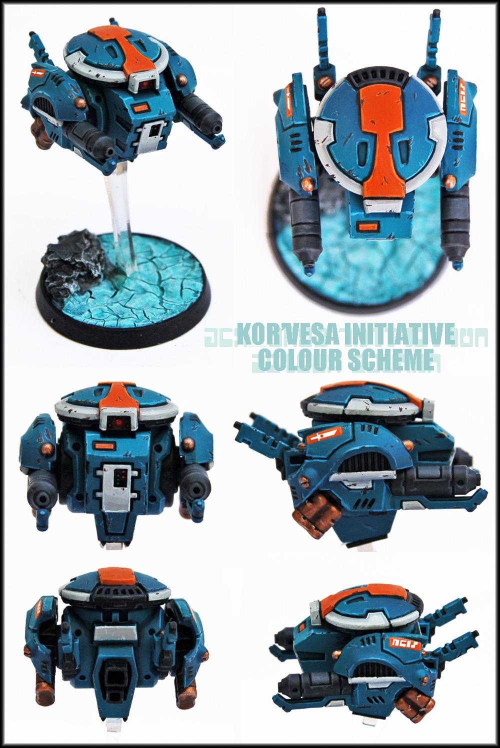 Battlesuit, Conversion, Crisis Battlesuit, Drone, Drones, Flamer, Tau, Tau Empire, Warhammer ...